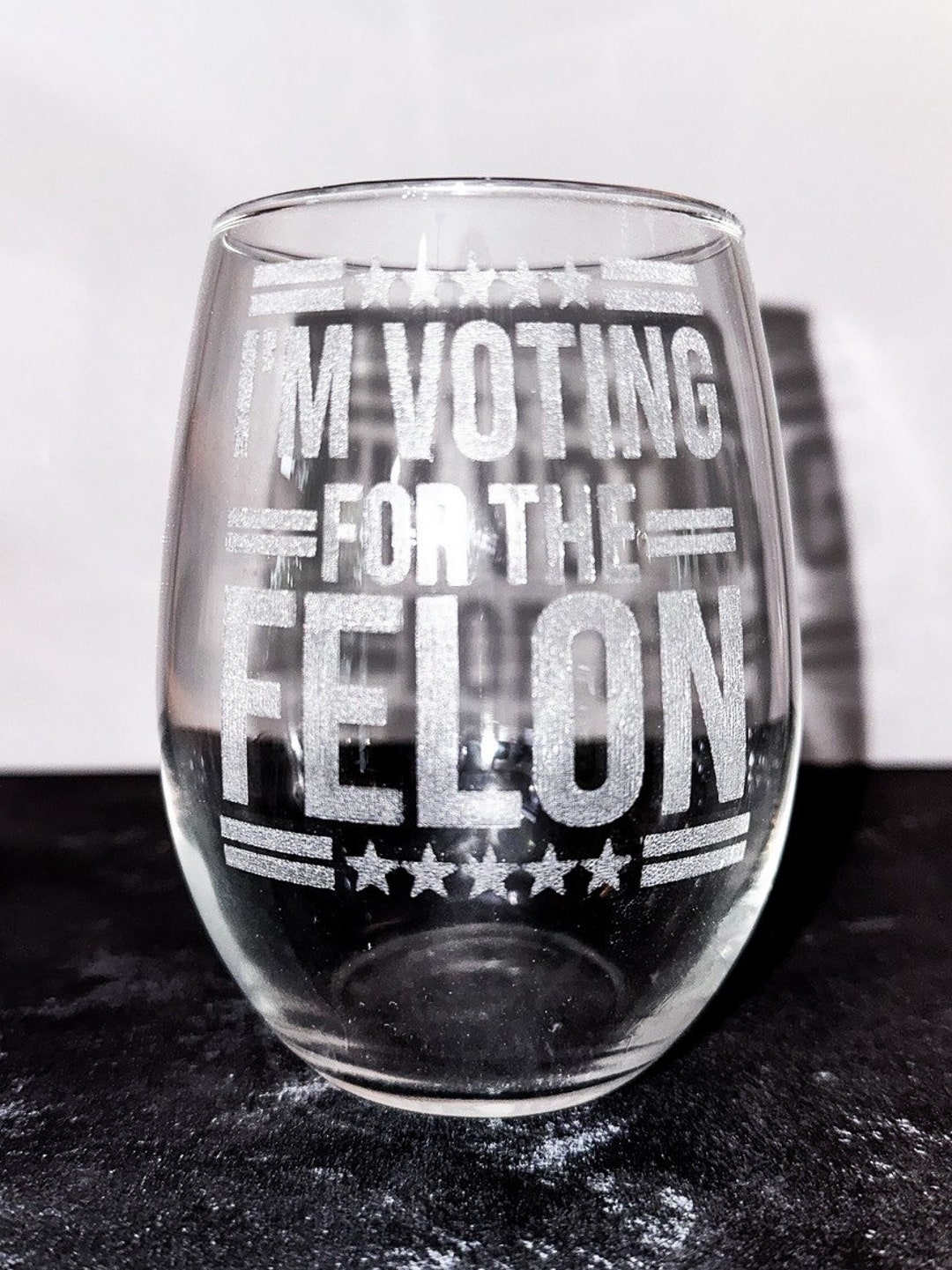 Trump 2024 Engraved Stemless Wine Glass, MAGA Wine Glass - Etsy