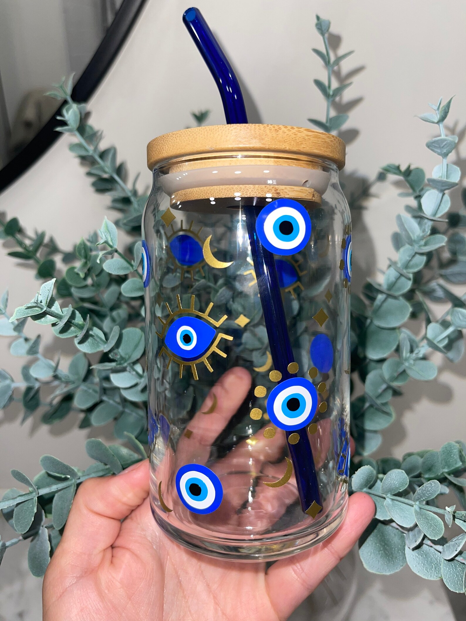 Evil Eye Beer Can Glass Evil Eye Glass Coffee Cup - Etsy