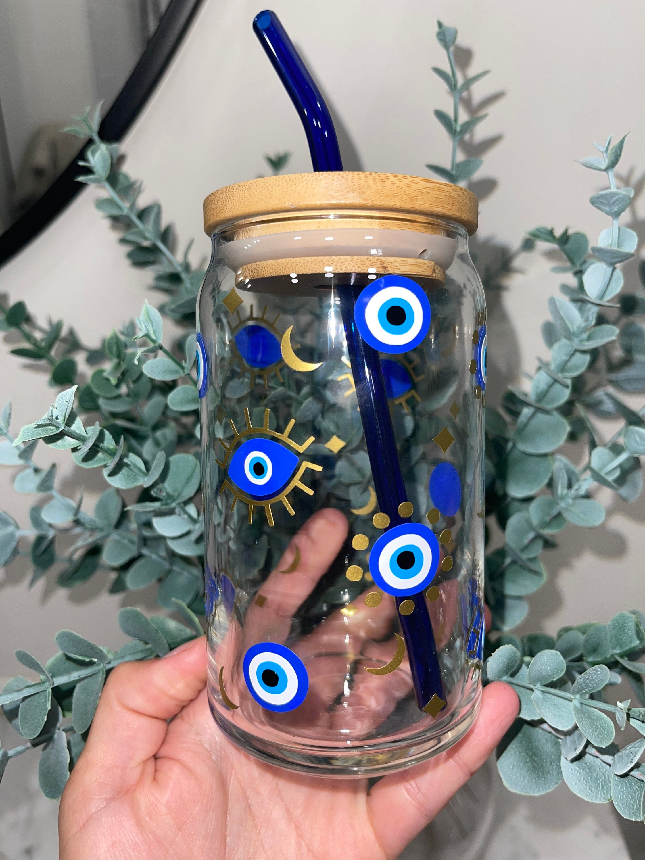 Evil Eye Beer Can Glass Evil Eye Glass Coffee Cup - Etsy