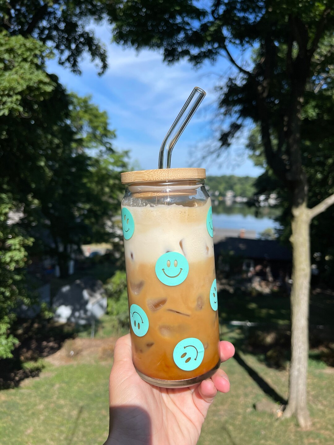 Happy Face Beer Can Glass - Etsy