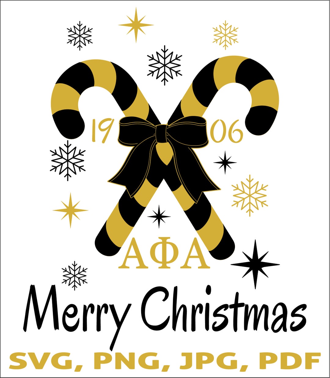 Alpha Phi Alpha Merry Christmas Design - Bundle SVG, JPG, Pdf, & PNG ...