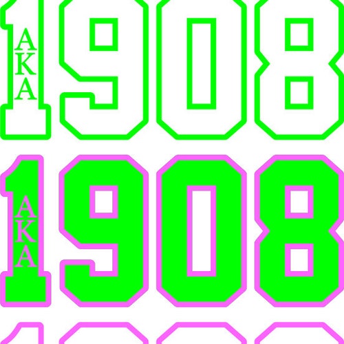 1908 AKA Alpha Kappa Alpha Bundle SVG & PNG Zip File Single - Etsy