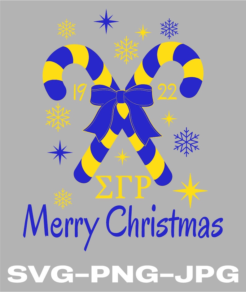 SGRHO Merry Christmas Design - 1922- Sigma Gamma Rho Bundle SVG & PNG ...