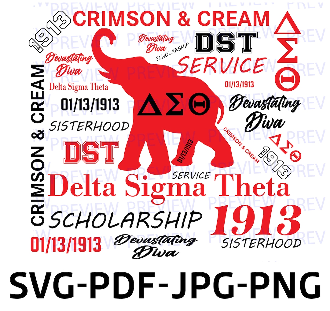 Delta Sigma Theta Multi Design for White Background Print SVG, Jpg, Png ...