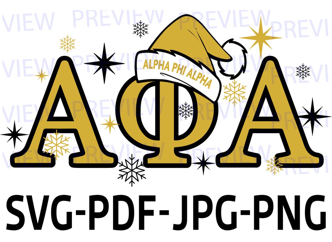 Alpha Phi Alpha Santa Christmas Design - Bundle SVG, JPG, Pdf, & PNG ...