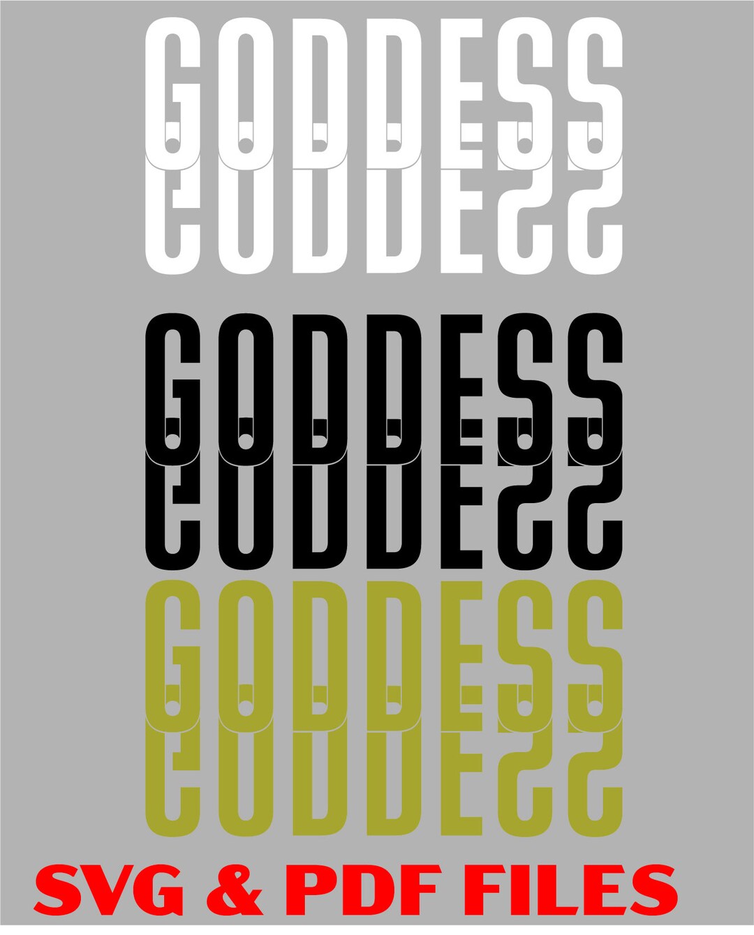 Goddess Reflection Design SVG & PDF Zip File - Etsy