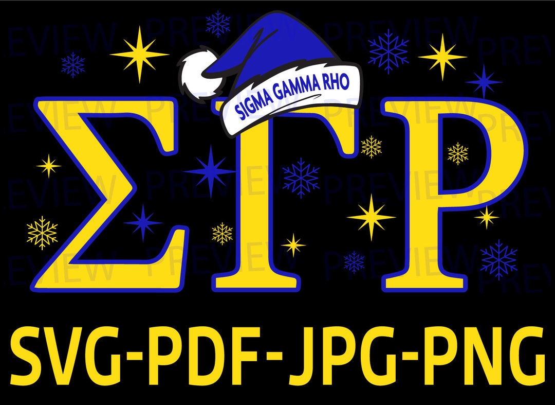 SGRHO Santa Christmas Design - 1922- Sigma Gamma Rho Bundle SVG & PNG ...