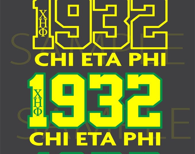 1932 Chi Eta Phi SVG & PNG Zip File Single Color and Layered - Etsy