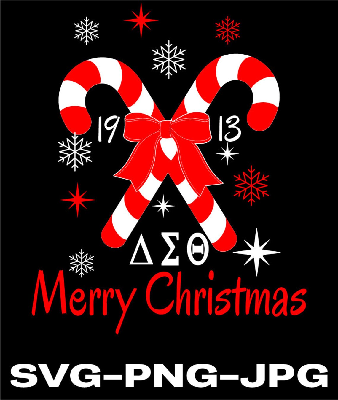 Delta Merry Christmas Design-delta Sigma Theta- SVG, Jpg, & Png Zip ...