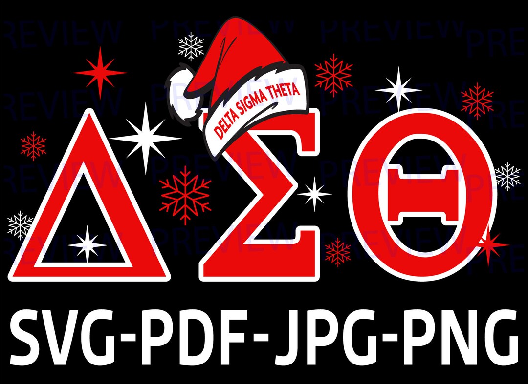 Delta Santa Christmas Print or T-shirt Design-delta Sigma Theta- SVG ...