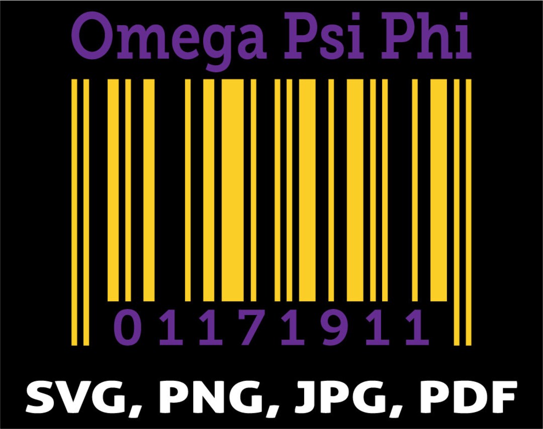 Omega Psi Phi Fraternity- Q Dog Barcode T-shirt or Print Design Bundle ...