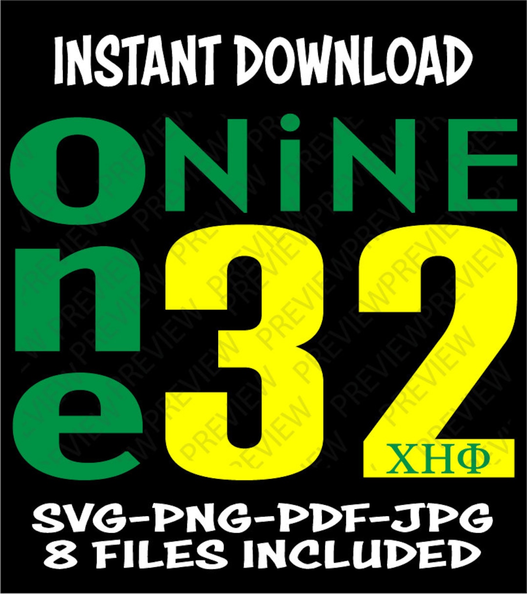 One Nine 32 T-shirt Design Print Design 1932 Chi Eta Phi SVG & PNG Zip ...