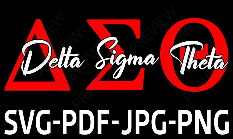 Delta Sigma Theta Split Design SVG, Jpg, Png, Pdf Zip File Design T ...