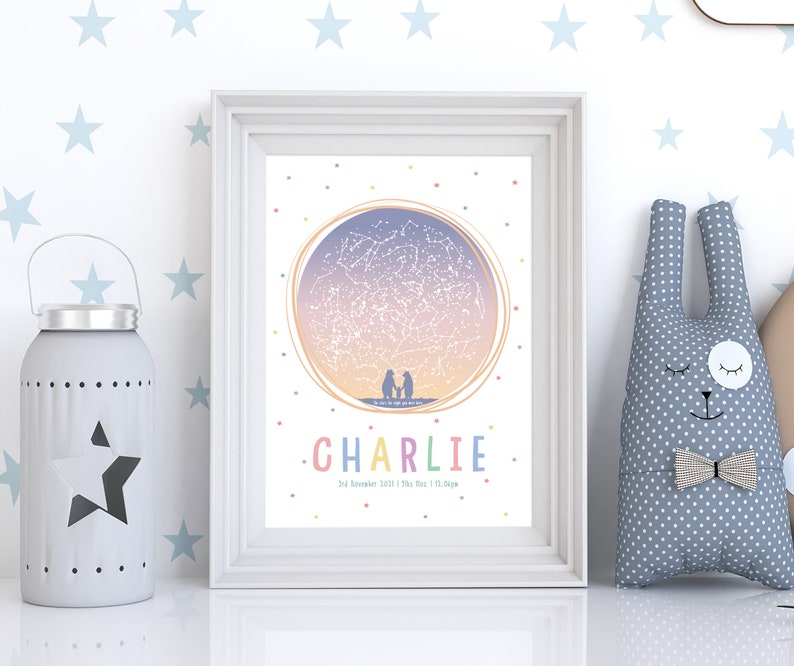 Birth Star Map Print: Personalized Constellation Gifts - Etsy