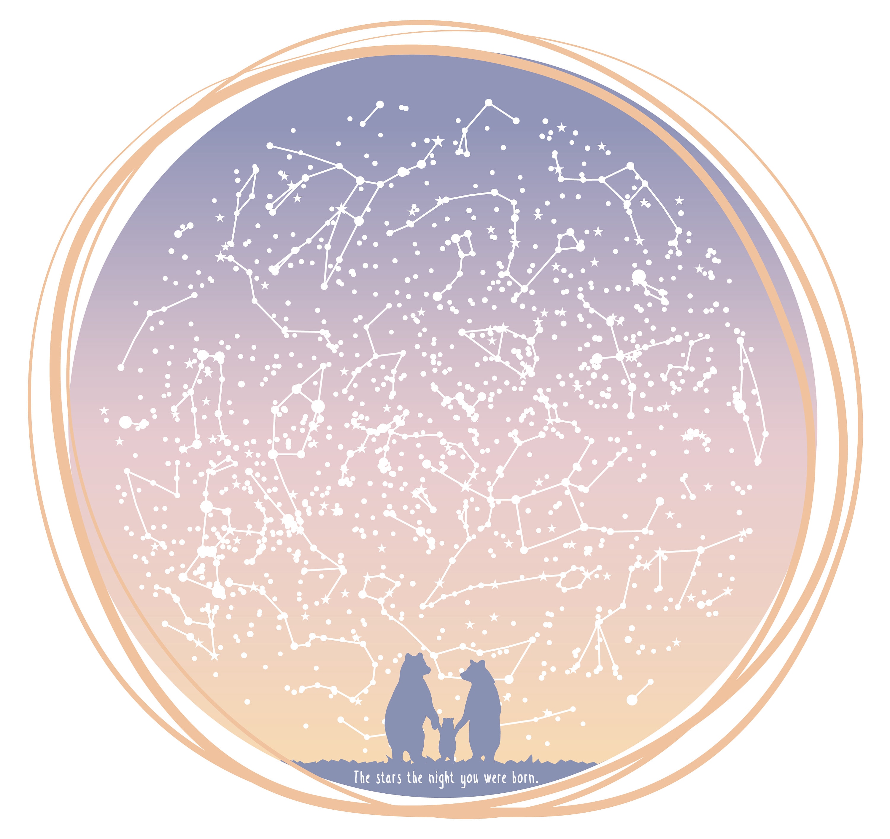 Birth Star Map Print: Personalized Constellation Gifts - Etsy