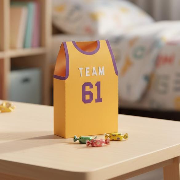 Basketball Birthday Gift Box Template - Athlete Themed Party Favor Box ...