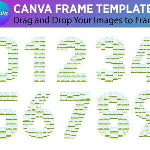 Numbers Photo Collage Canva Frame Template: Birthday Anniversary ...