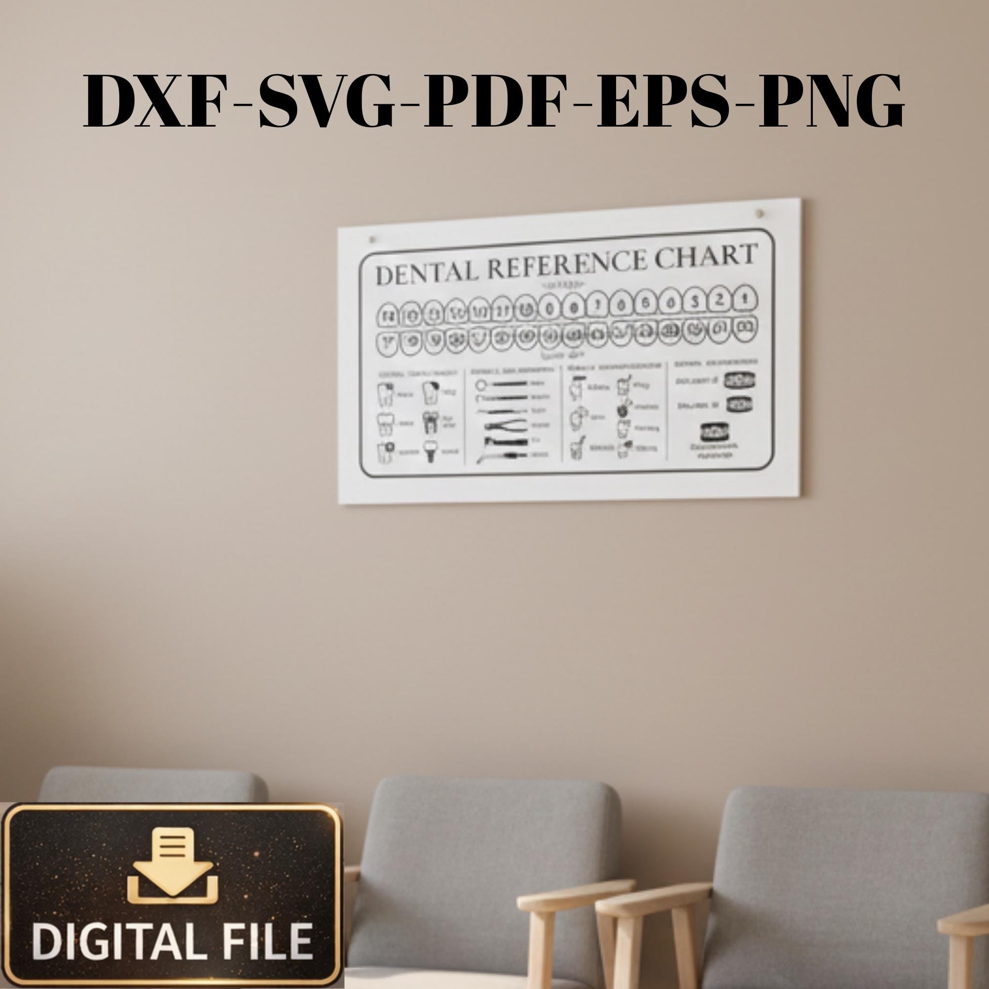 Dental Reference Chart Printable | Tooth Numbering Guide | Dentist ...