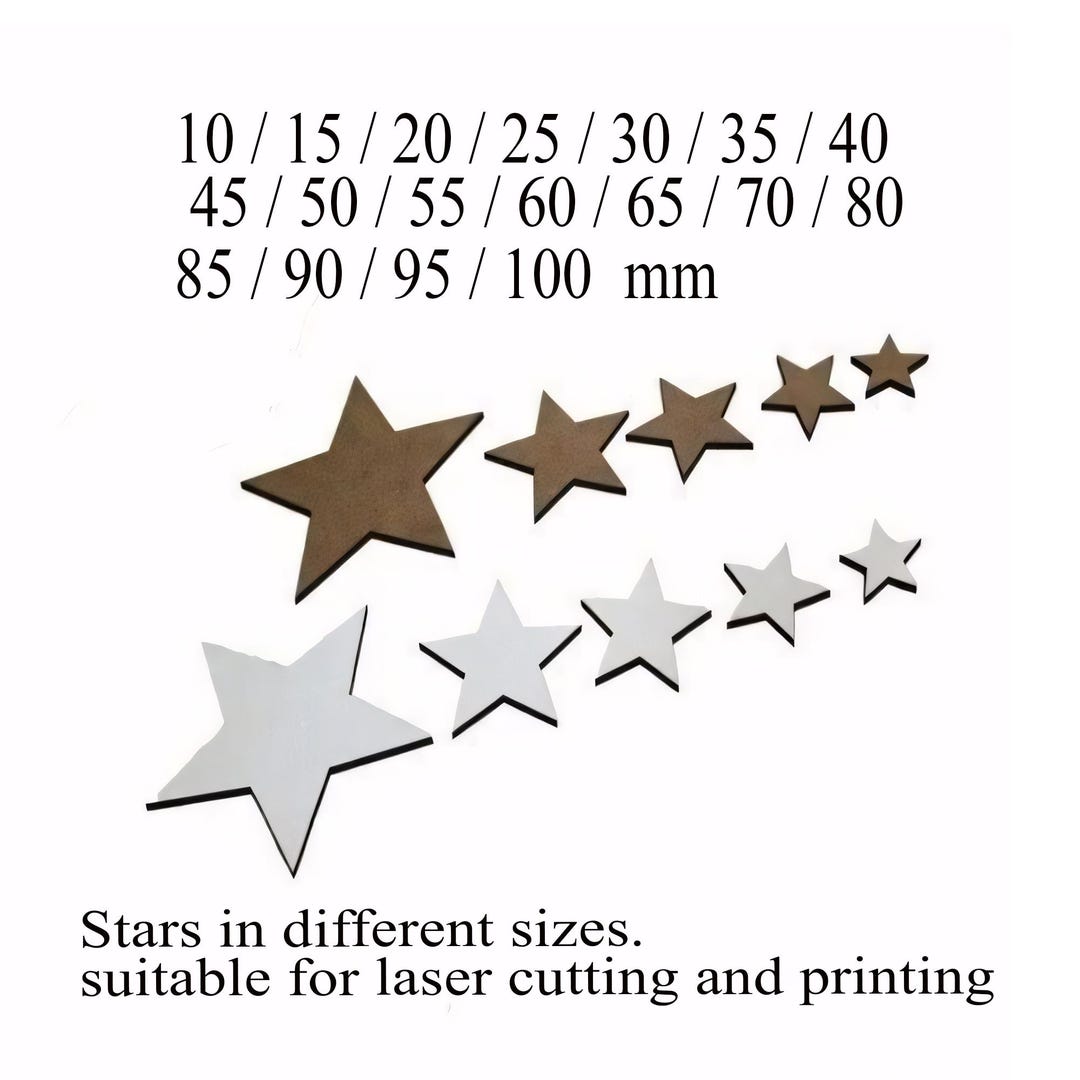 Stars, Many Sizes of Stars From Big to Small. Different Sizes to ...