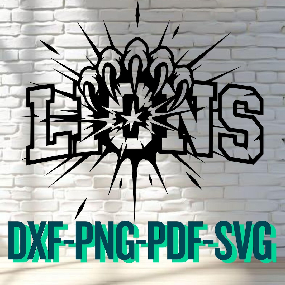 Lion Paw Mascot SVG, Sports Team Logo (digital Download) - Etsy