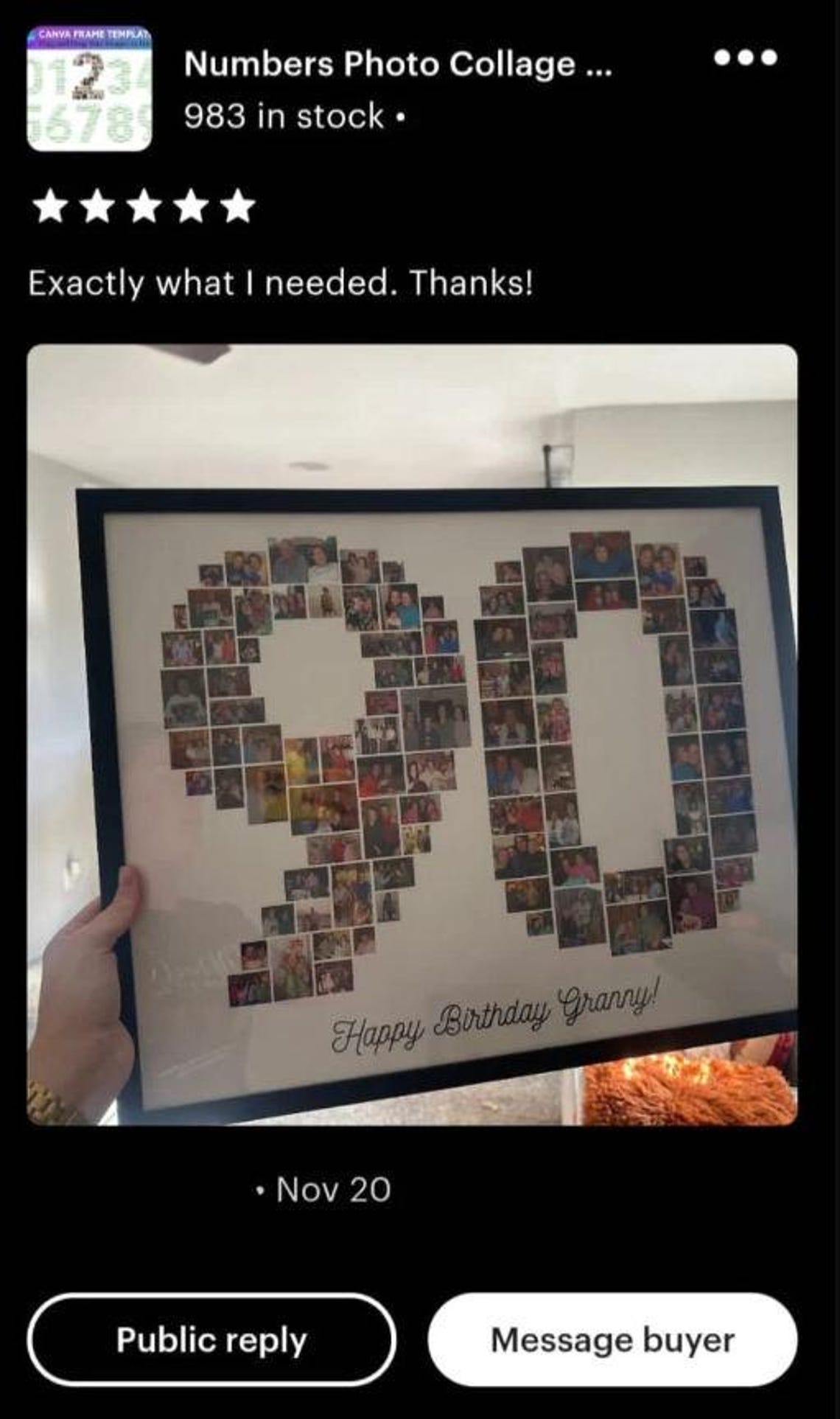 Numbers Photo Collage Canva Frame Template: Birthday Anniversary ...