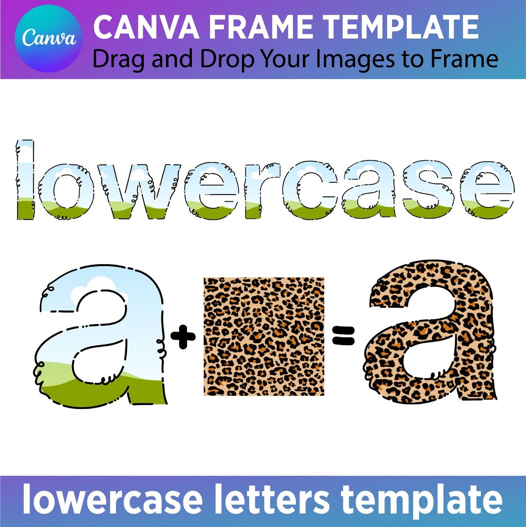Editable Lowercase Doodle Letters Canva Frame Template, Fill Your Own ...