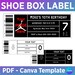 Editable Shoe Box Label Canva Template, Bridesmaid Groomsman Proposal ...