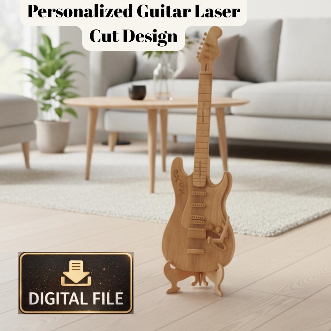 Personalized Guitar Laser Cut Design Svg Dxf Pdf Png Eps | Custom Name ...