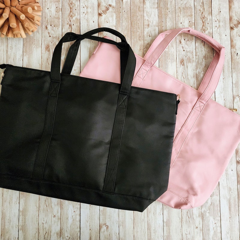 Nylon Zipper Tote Bag - Etsy