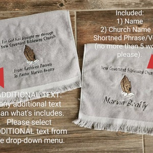 Personalized Pastor Towel – Embroidered Clergy Gift - Etsy