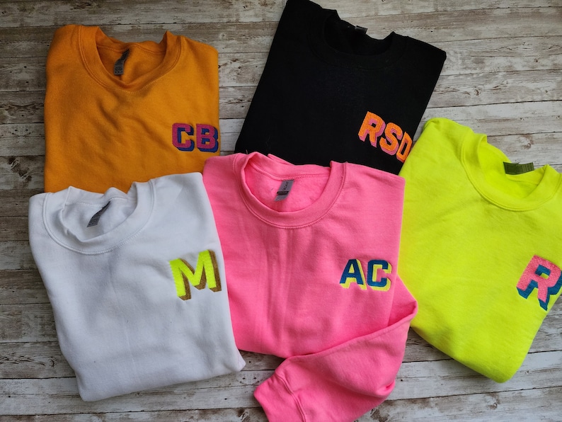 Shadow NEON Sweatshirt Color Block Font Mens and Womens - Etsy