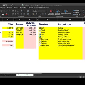 Excel Study Tracker & Excel Study Planner Student Exam Prep - Etsy