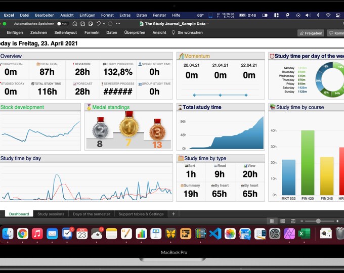 Excel Study Tracker & Excel Study Planner Student Exam Prep Kit ...