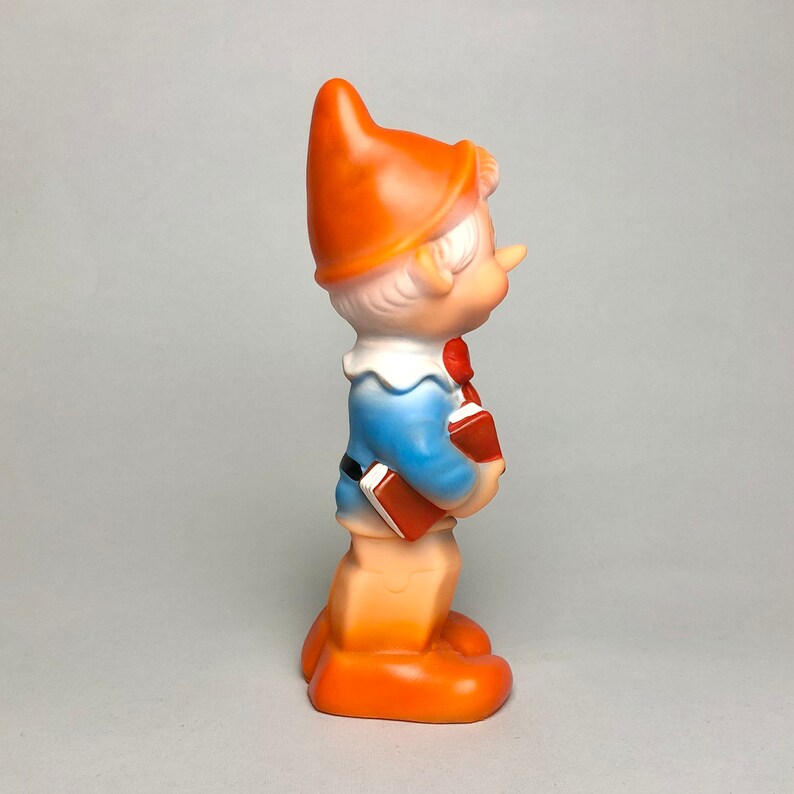 Vintage 1960s Pinocchio Buratino With Book Rubber Toy Old | Etsy