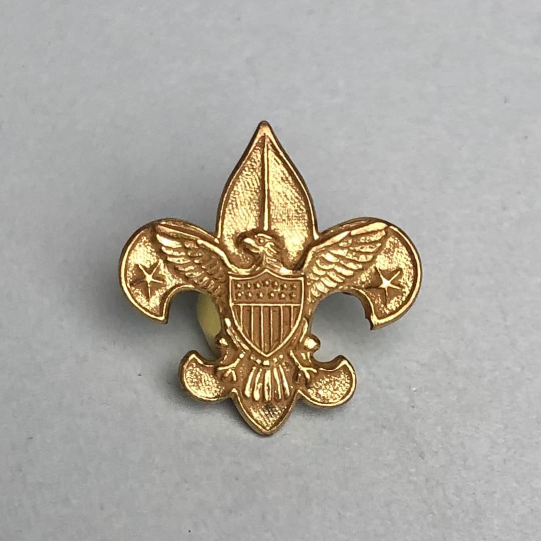 Vintage Boy Scout Tenderfoot BSA Pat 1911 Brooch, Gold Tone Scarf Lapel ...