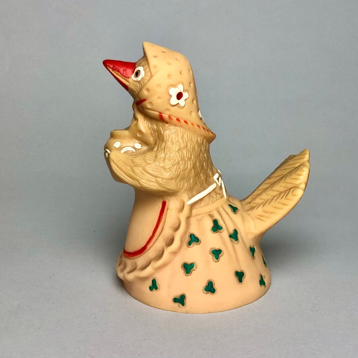 Vintage Rare Magpie Crow Porridge Rubber Toy White Apron - Etsy