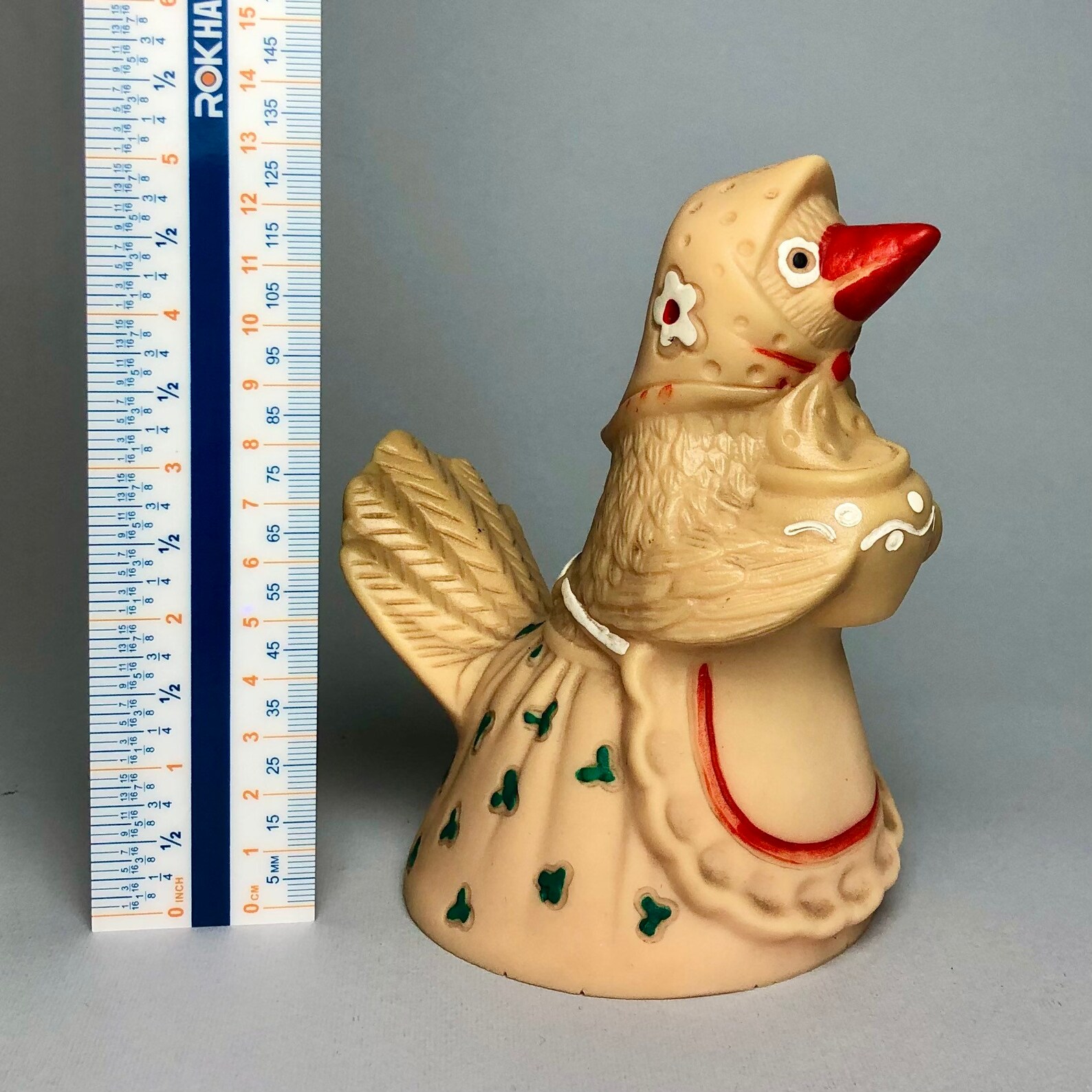 Vintage Rare Magpie Crow Porridge Rubber Toy White Apron - Etsy