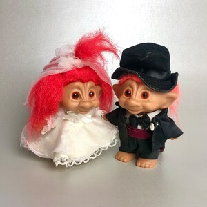 Vintage Ace Novelty Groom and Bride Troll Rubber Toys Red - Etsy