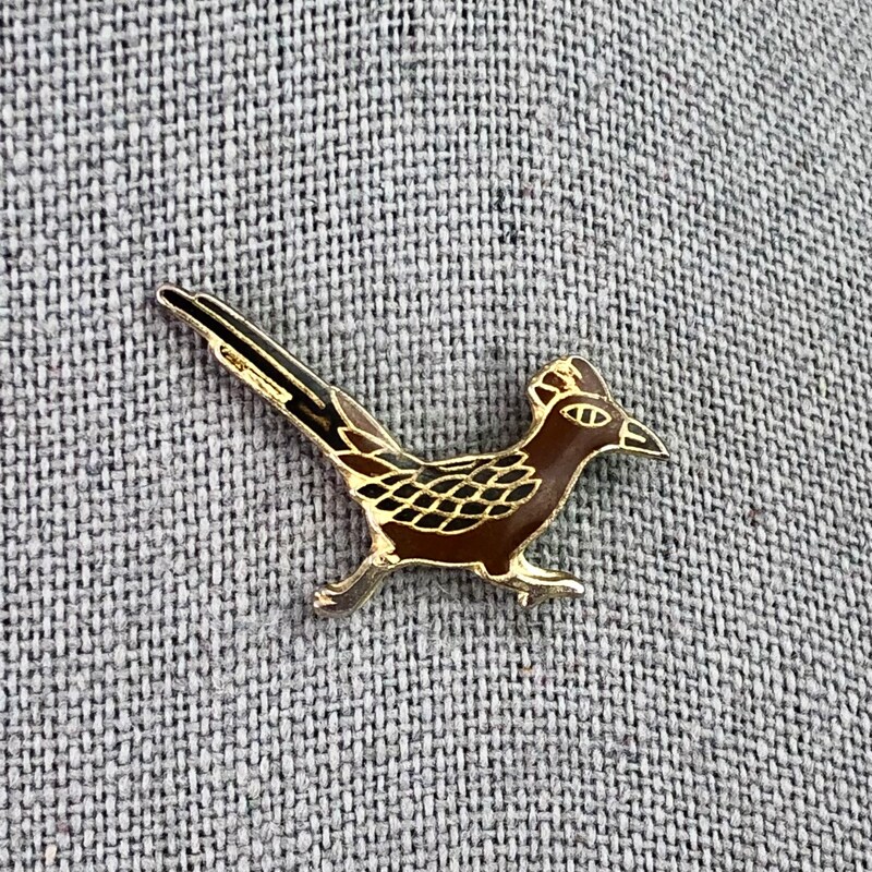 Gold Roadrunner Pin - Etsy