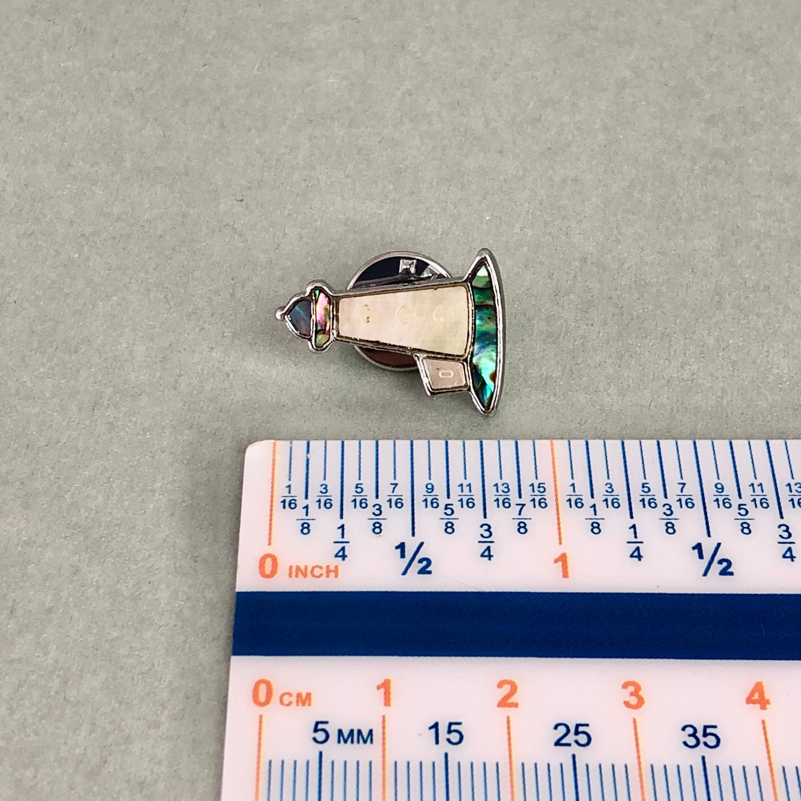 Vintage Lighthouse Abalone Shell Mother of Pearls Pin Silver - Etsy