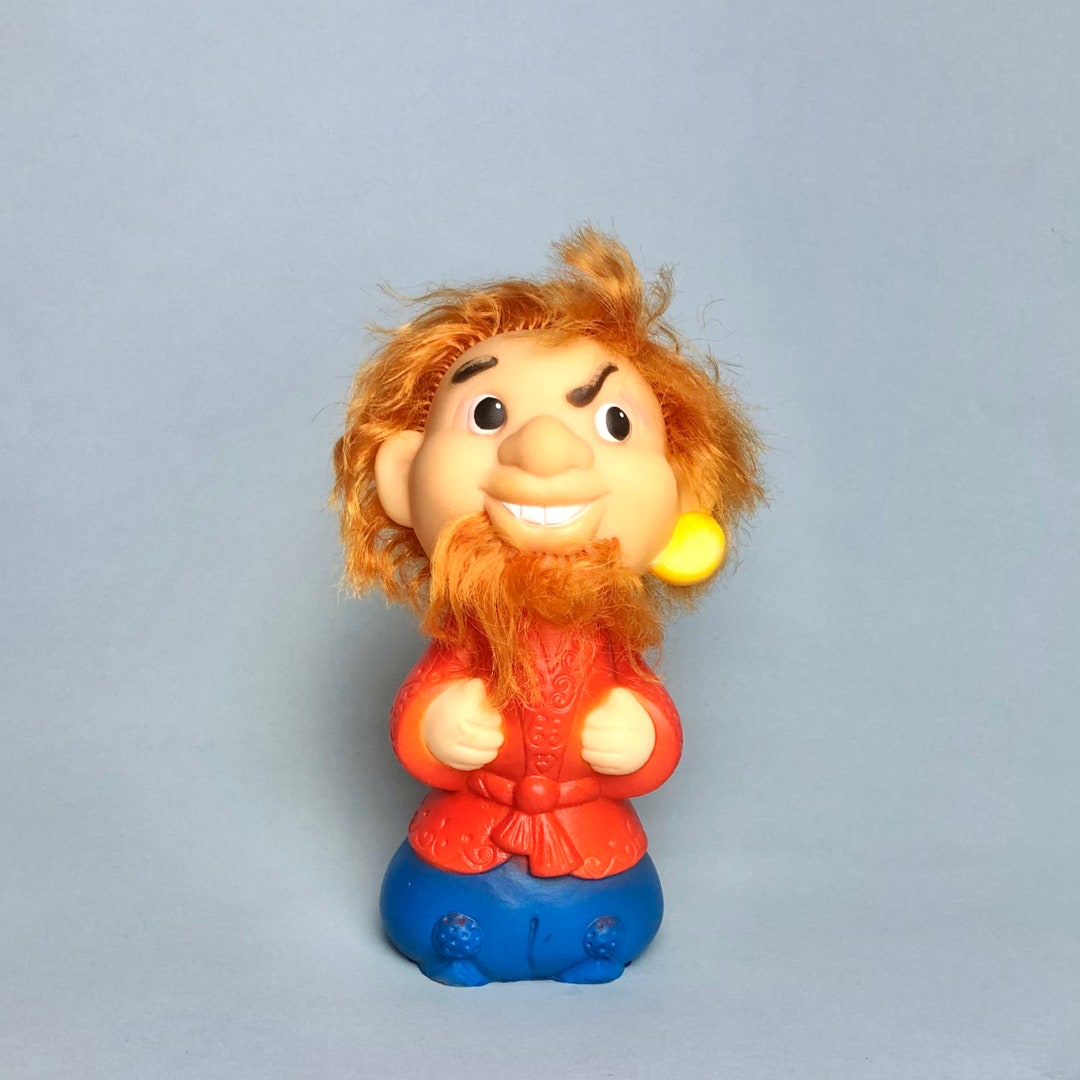 Vintage Karabas Barabas Rubber Toy, USSR Fairytale Cartoon Character ...