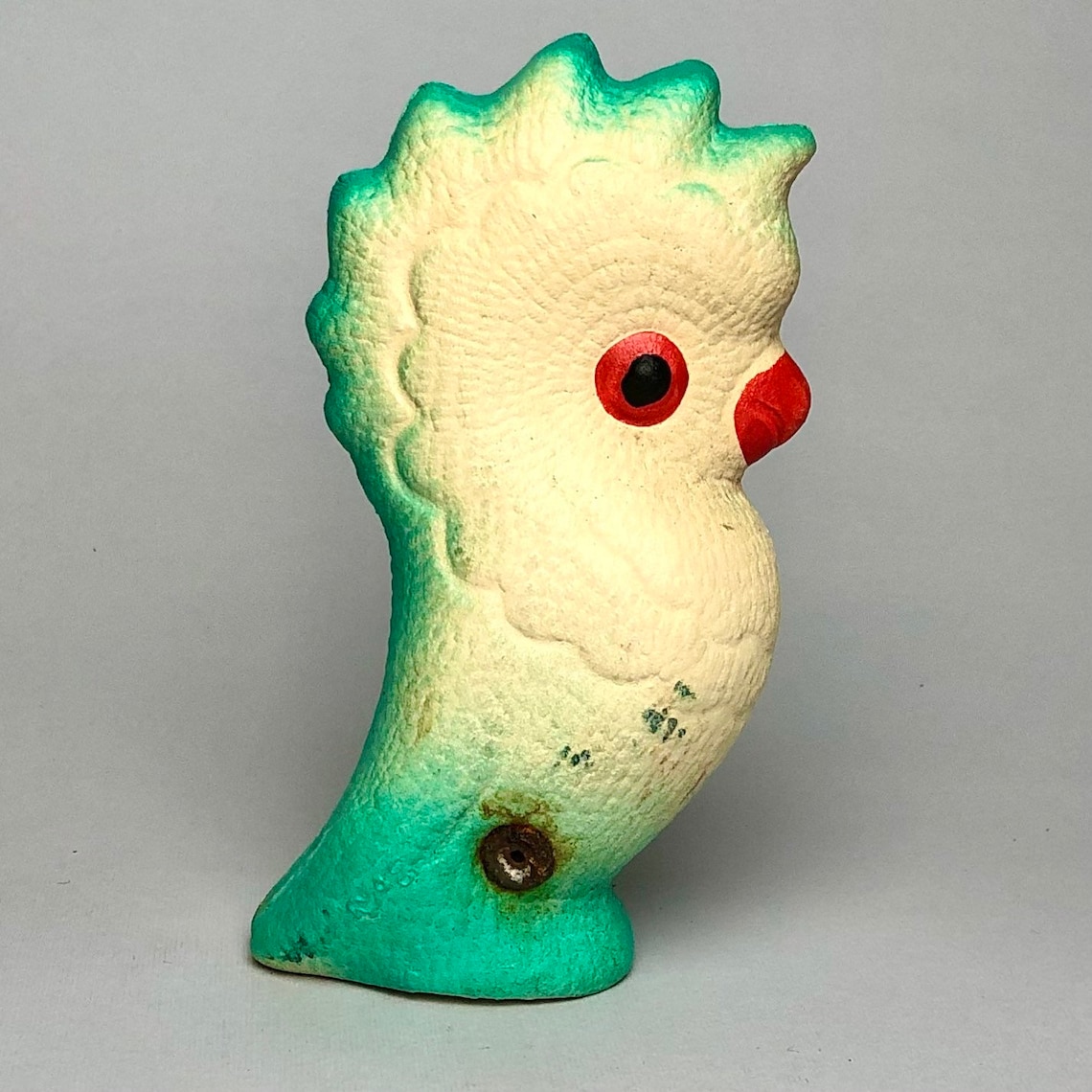 Vintage 1950s Parrot Cockatoo Rubber Toy Pet Safari White - Etsy