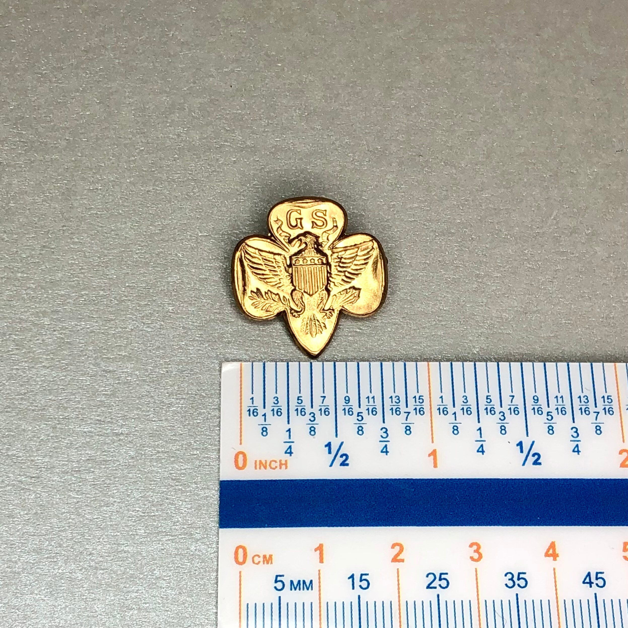 Vintage Girl Scout Trefoil Brooch Gold Tone Scarf Lapel Pin - Etsy