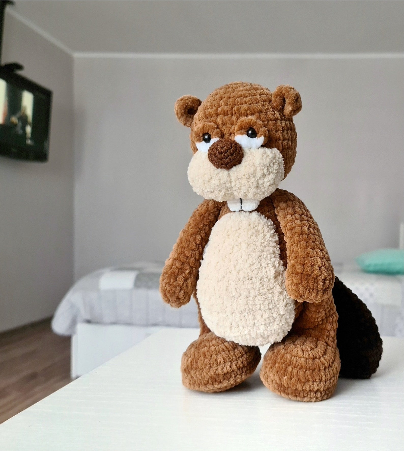 Beaver toy Animals Plush toys Amigurumi Baby accessories | Etsy