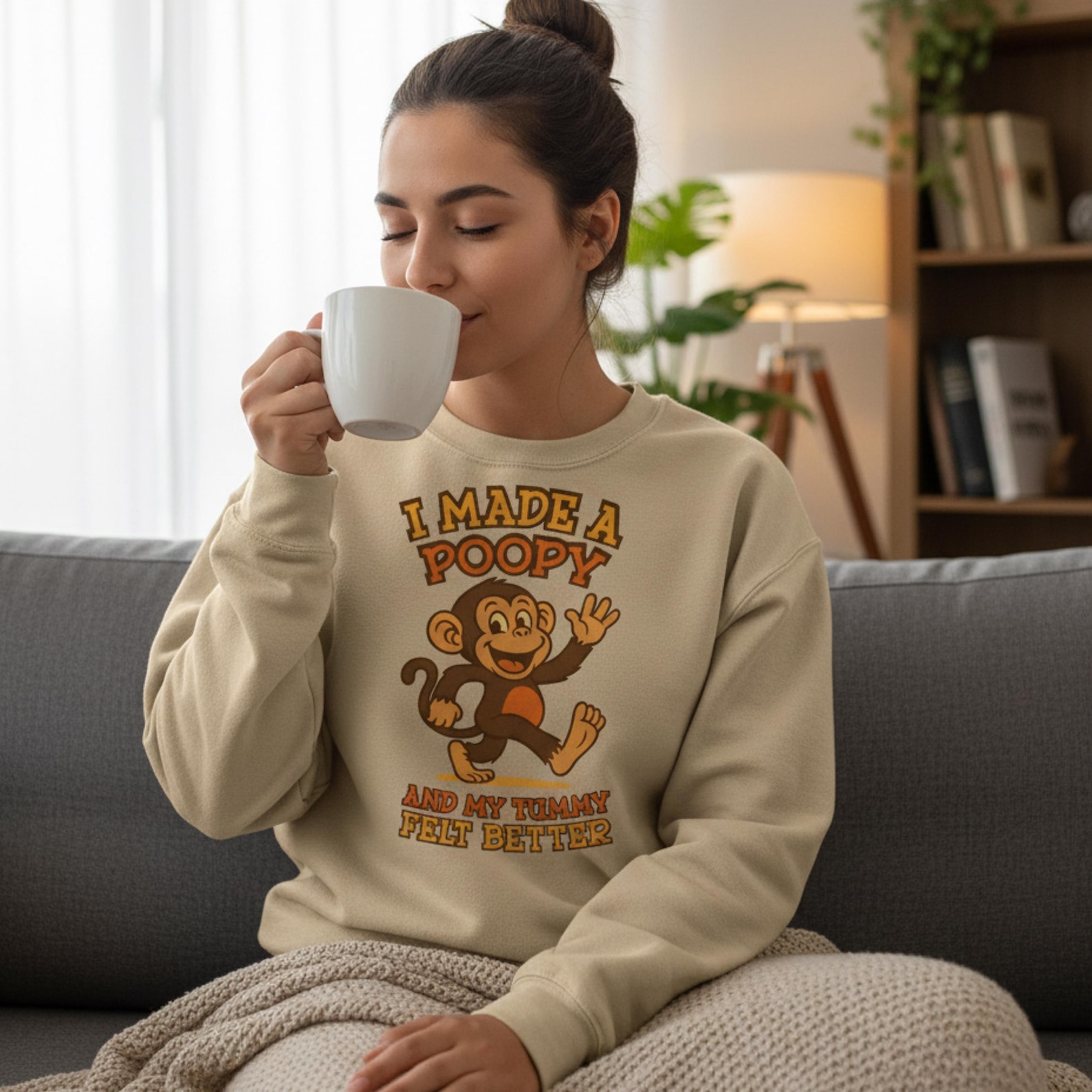 I Made A Poopy Funny Monkey SVG PNG EPS – Cute Animal Humor Digital ...