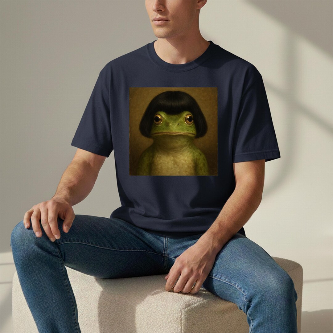Frog Bob Haircut Meme Apparel – Funny Frog Art, Unisex Streetwear Fit ...