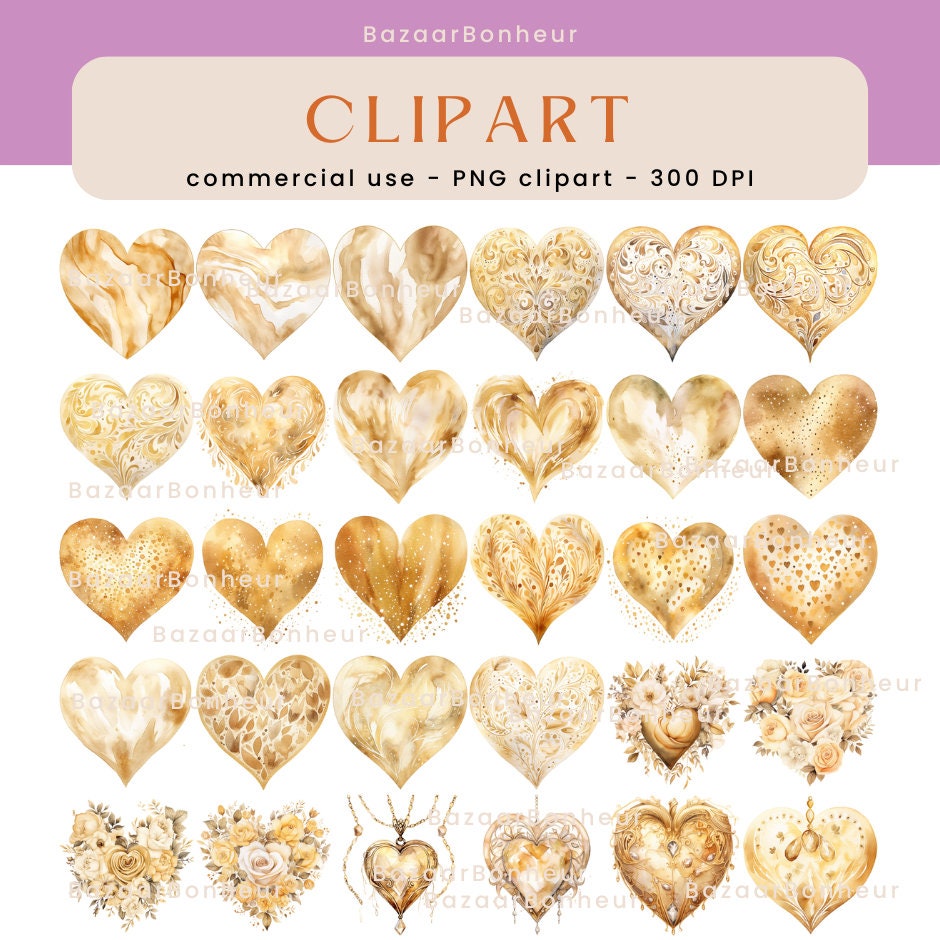 Beige Heart Clipart Valentine Beige Heart Png 300 DPI, 4000 Pixels ...