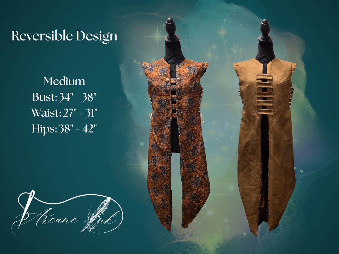 Steampunk Octo Reversible Fantasy Cosplay Tabard With Pockets Medium ...