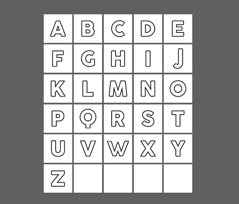 Full Alphabet Set | Movable Letters | Block Letters | Capital and ...