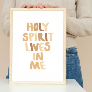 Holy Spirit Lives in Me | Printable Wall Art | Christian Wall Art ...